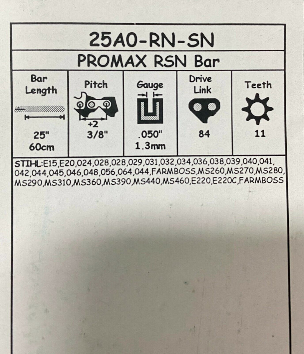 25" Guide Bar Pro 3/8-050-84 044 064 066 MS440 MS660 replaces Stihl 24 ...