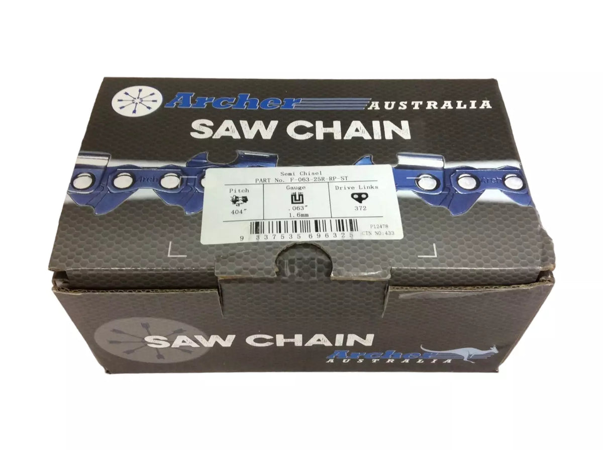 25ft Archer Roll Reel 3/8" pitch 050-gauge FULL CHISEL TITANIUM Chains ...