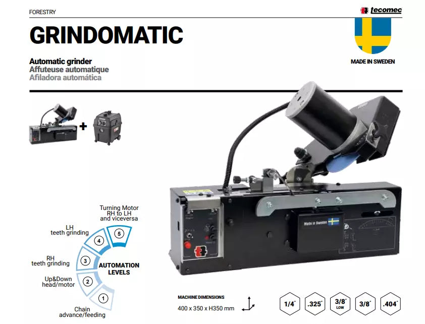 Tecomec Grindomatic Automatic Chain Grinder Sharpener – ArcherPlus