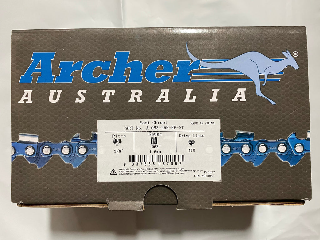25ft Roll 3/8" pitch .063 Archer Ripping Chainsaw Chain SKIP-TOOTH rep ...