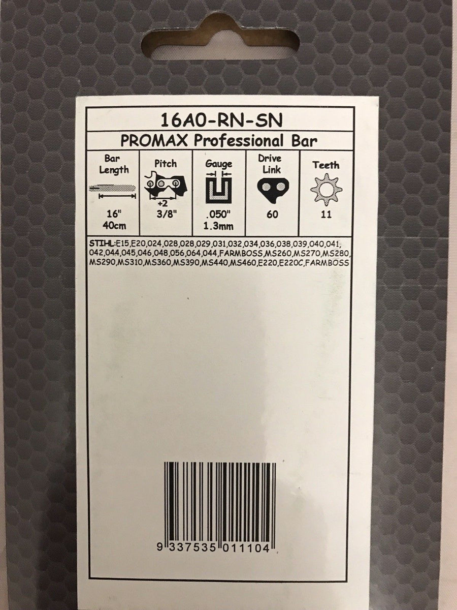 16" Guide Bar Pro "STEEL" 3/8-050-60DL 044 064 066 MS360 Repl.Stihl 16 ...
