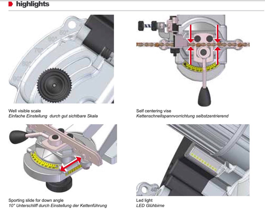 Tecomec EVO Chainsaw Saw Chain Bench Grinder Sharpener Oregon 410-120 ...